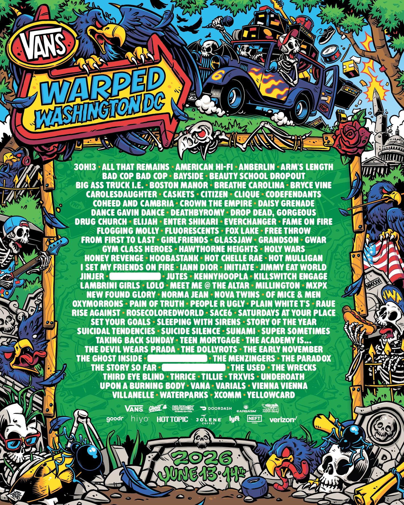 Vans Warped Tour Announces Official Line Up - Loud Hailer Magazine